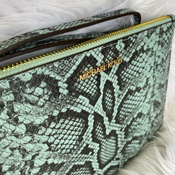 Michael Kors | Bags | Michael Kors Embossed Python Xl Wristlet | Poshmark